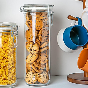 Rocco Bormioli Glass Spaghetti Jar, Fido Glass, Airtight Cap, Height 26 cm