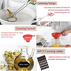 CORJEEJOR Canning Supplies Canning Starter Kit Canning Tools Equipment Canning Pot Set Included Canning Funnel,Magnetic Jar Lifter,Jar Wrench,Lid Lifter