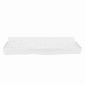 Sink Protector Expandable Silicone Mat, Prevent Cracking Scratching, 5 Degree Tilt Angle, Strong Compatibility, Trimmable Design for Double Basin Sink, Bathtub (White)