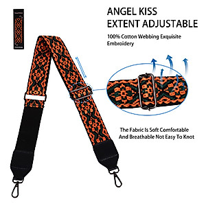 Angel Kiss Wide Purse Strap Replacement Crossbody Adjustable Straps for Purses and Handbags