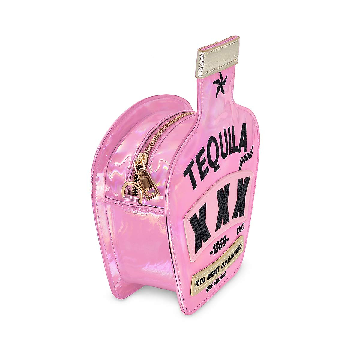 USTYLE Sparkling Bag for Women, Shoulder Purse Sequin Leather Bottle Shaped Crossbody Bag Clutch Purse Phone Wallet Shoulder Bags (holo-pink)