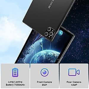 Tablet 10.1 Inch Android 12 Tablets 2023 Latest Android Tablet 128GB ROM+16GB RAM (8+8 Virtual), 2 in 1 Tablet with Keyboard, Powerful Octa-Core+13MP Camera, 1TB TF Expandable, FHD WiFi Tablet PC