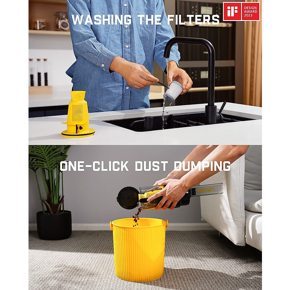 Fanttik RobustClean™ V9 Mate Cordless Car Vacuum, 13kPa/40AW, Handheld Vacuum with Various Attachments, 2-Hour Fast Charge, Lightweight Cordless Vacuum with LED-Display&Light, for Car Home Cleaning