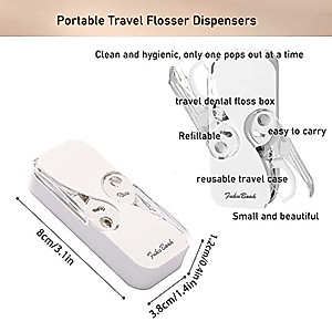 4 Colors Set Portable Floss Dispenser, Automatic Dental Floss Picks Cases Premium Refillable Floss Pick Holder Travel Floss Organizer for Teeth Cleaning,Specialized Floss