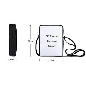 NDISTIN Gray Wolf Drawing Art Adjustable Shoulder Hand Bag Cartoon Messenger Handbag Cellphone Pouch Purse White Schoolbag Small Purse Girls Cross-body Messenger Bag