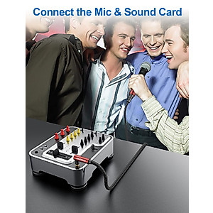 SOUNDFAM 3.5mm to XLR Premium Microphone Cable 6FT, 90 Degree Right Angle 3.5mm(TRS,1/8 Inch,Aux) Male to XLR Female Unbalanced Interconnection Cable for Microphone, Sound Card, Camcorder & More