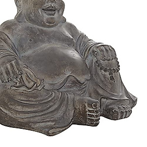 Deco 79 Magnesium Oxide Buddha Indoor Outdoor Meditating Garden Sculpture, 23" x 19" x 18", Brown
