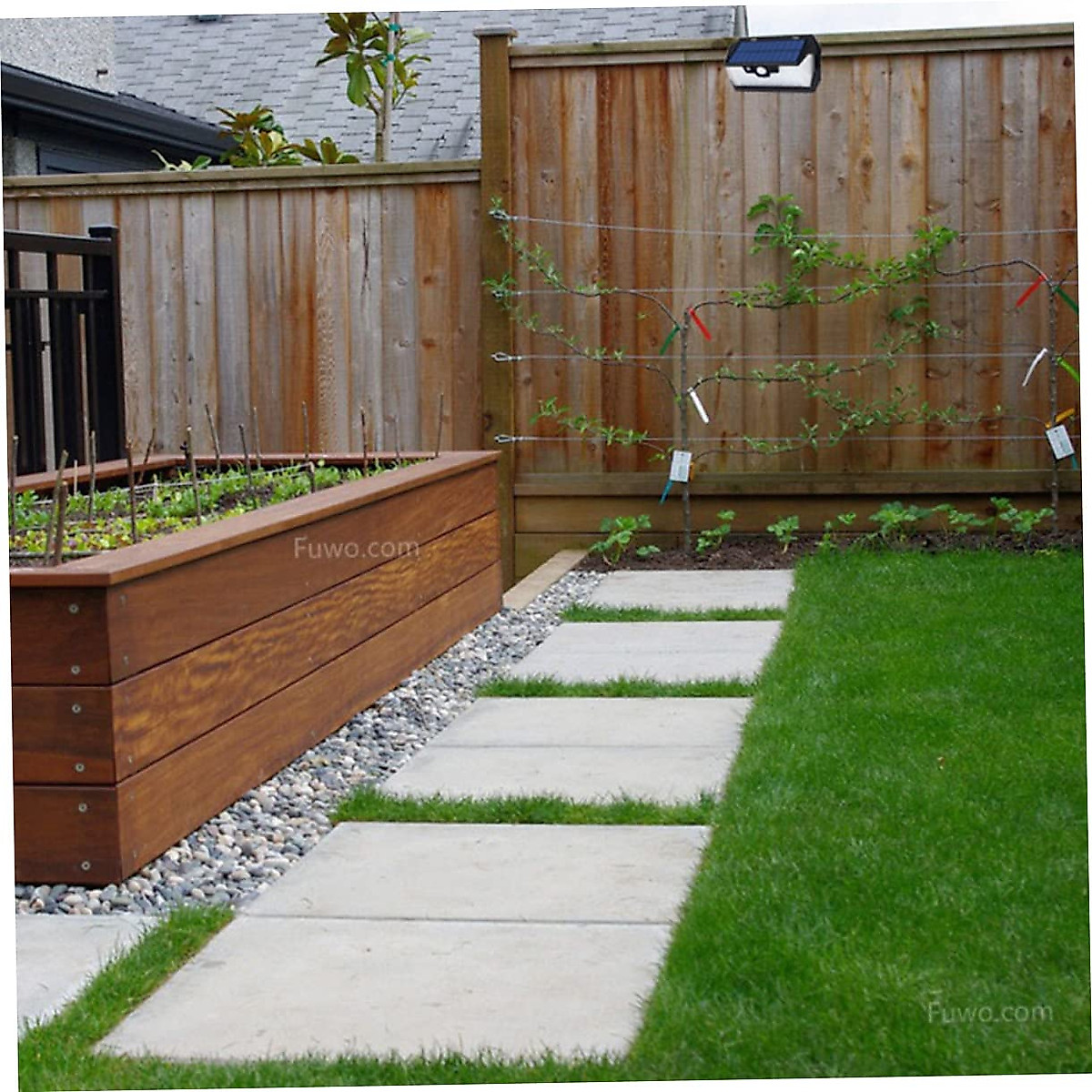 OSALADI Led Solar Wall Light Motion Sensor 55 LEDs Garden Pathway USB Rechargeable