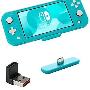 GuliKit Route Air Bluetooth Adapter for Switch & Lite PS5 PC, Dual Stream Bluetooth Wireless Audio Transmitter with aptX Low Latency Connect Your Bluetooth Speakers Headphones - Blue