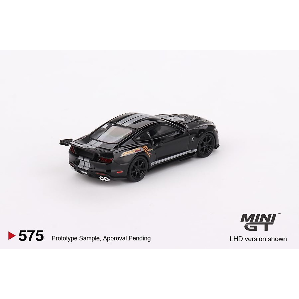 True Scale Miniatures Model Car Compatible with Shelby GT500 Dragon Snake Concept Black 1/64 Diecast Model Car MGT00575