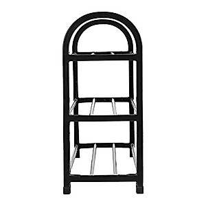 Eboxer Lightweight and Compact Shelf Shoes,Plastic + Aluminum Metal Detachable Shoe Organizer Shoe Tower Cabinet Storage for Home Liveroom Bathroom.(3 Tiers)