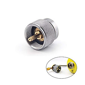 Hamans Propane Adapter Camping Stove Adapter Gas Adapter Converter Outdoor Propane Small Tank Input EN417 Valve Output Cylinder Canister Adapter for Outdoor Camping