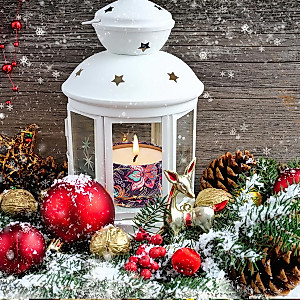 Scented Candles Gift Set for Christmas Thanksgiving, 3 Packs Natural Soy Wax Portable Travel Tin Candle, Bohemia Aromatherapy Gift Basket for Friends Classmates Colleagues