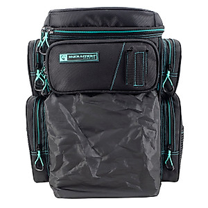 Evolution Fishing Drift Series Tackle Backpack – Seafoam, 3600 Size, Outdoor Rucksack w/ 6 Fishing Tackle Trays, Built In Rain Fly, Heavy Duty Fishing Backpack, Tackle Carrying Case