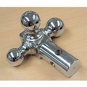 EAGLEKING Triple Ball Tri-Ball Swivel Adjustable Trailer Drop Tow Hitch Mount 2" Receiver