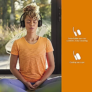 Philips A4216 Wireless Sports Headphones, up to 35 Hours Play time, Washable Cooling Ear-Cup Cushions, IP55 Water/dust Protection, Bluetooth + 3.5 mm Audio Port, Built-in Microphone TAA4216BK