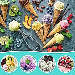 YQL 24oz Containers Replacement for Ninja Creami Deluxe Pints and Lids,Compatible with Ninja NC501 NC500 Series Creami Deluxe ice Cream Makers Dishwasher Safe(2 Pack)