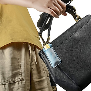 Beautyflier Clip-on Sleeve Chapstick Pouch Keychain Lipstick Holder Elastic Lip Balm Holder Travel Accessories