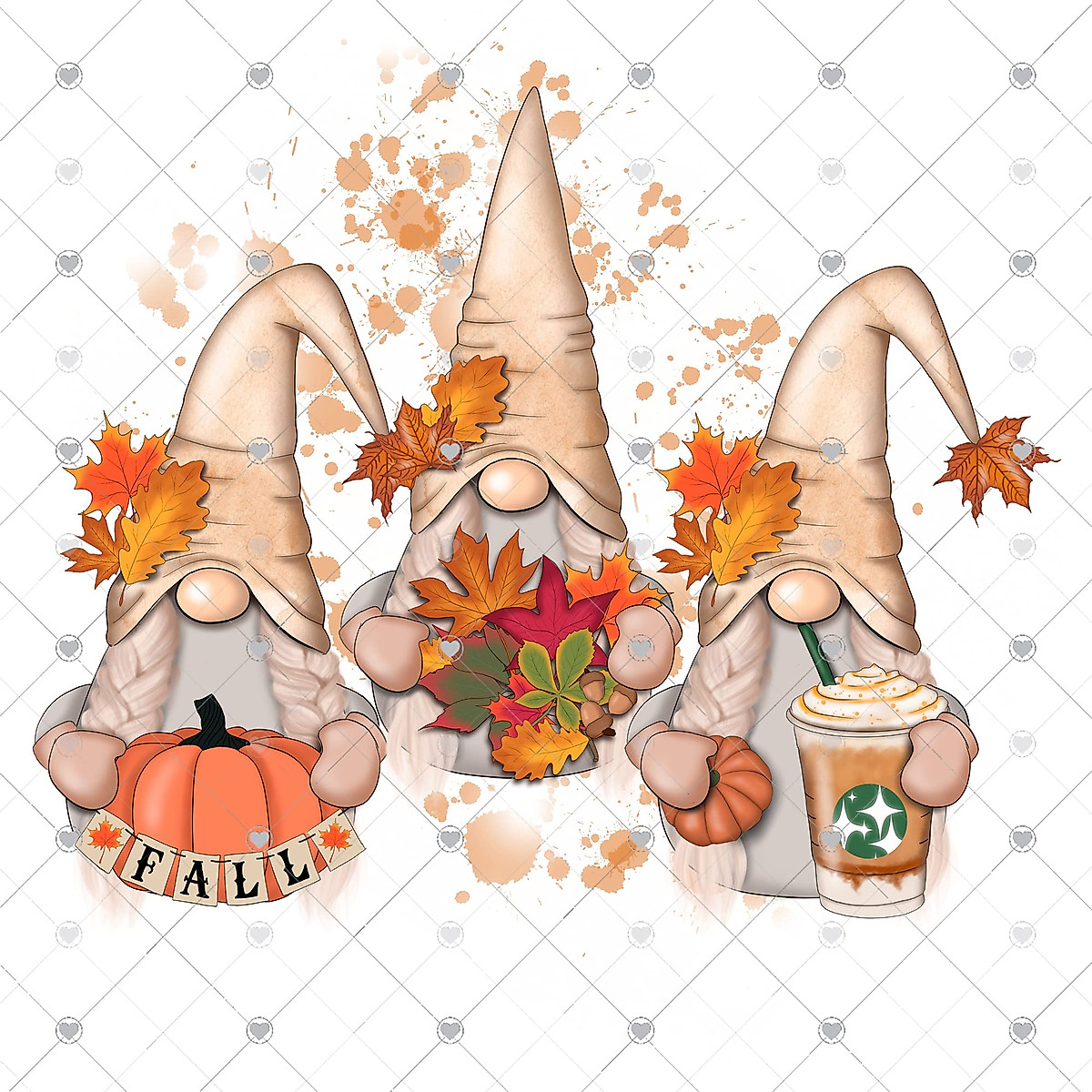 Fall Gnomes Sublimation Transfer, Ready to Press, Fall Sublimation Transfer, Autumn, Coffee, Harvest, Ready to Use, Sub, Shirt/Mug Sizes (Adult x1-8.5+")