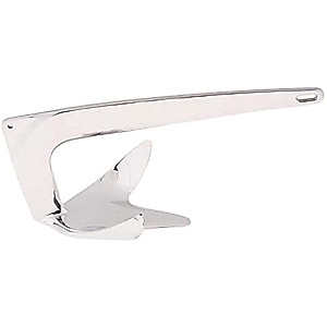 ISURE MARINE 4.4lb(2kg) Stainless Steel Bruce Style Claw Force Boat Anchor Heavy Duty Marine Grade Polished