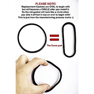 2 Pack Replacement Rubber Gasket Seal Ring 30 oz Tumbler Vacuum Stainless Steel Cup Flex Spare Yeti Ozark Trail Rocky Mountain Top Lid CocoStraw Brand (2 Pack Gaskets - 30oz)