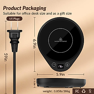 Mug Warmer, Upgrade Coffee Warmer & Cup Warmer for Desk with 3 Temperature Settings, More Hot Coffee Mug Warmer with Timer, 4H Auto Shut Off for Keep Best Flavor for Cocoa, Tea, Water, Milk, Black