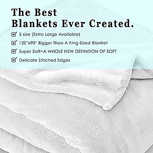 Fukurokuju White Sunflower Flannel Throw Blanket for All Seasons Gift for Daughter Son Mom Dad Soft Cozy Funny Blankets for Sofa Couch Bed Home 40"x30" XSmall for Pets