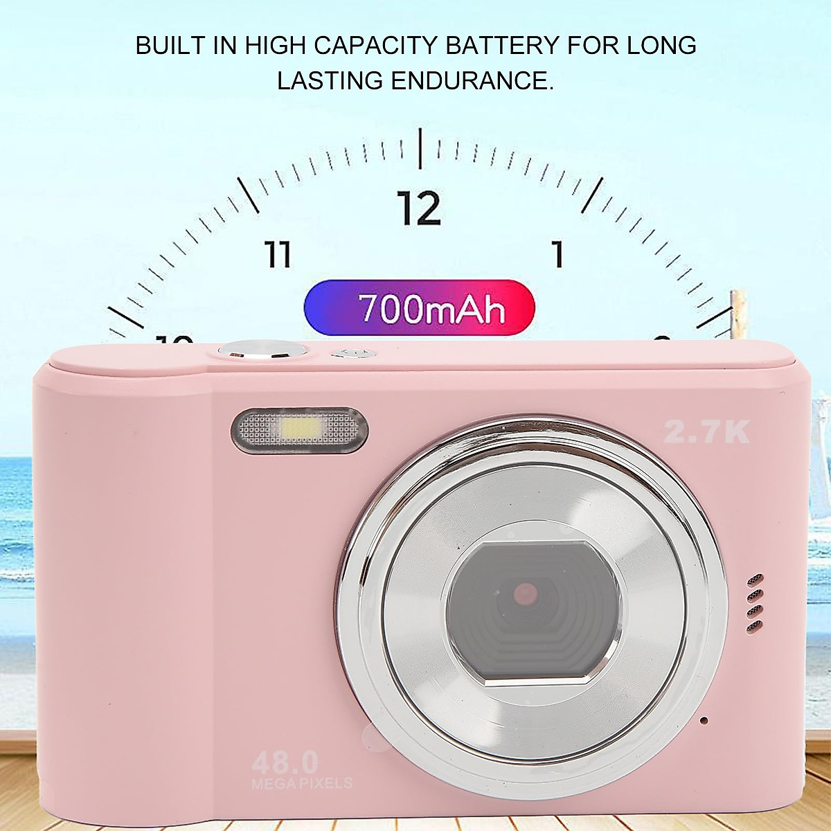 Compact Digital Camera 44MP 1080PHD Smart 16x Zoom, Easy to Operate, HD Screen, Automatic Focus, Portable for Students