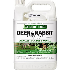 Liquid Fence Deer & Rabbit Repellent Ready-to-Use, 1-Gallon, 2-pack