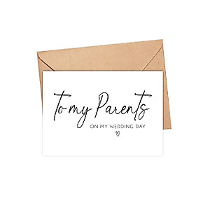 To My Parents Wedding Day Card - Mom And Dad Of The Bride And Groom Gift - Mother And Father Of The Bride Card - Parents Of The Bride Gift
