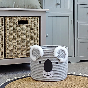 Koala Storage Basket by T&T Homewares - Small Size, Ideal for Baby Diapers, Laundry, Nursery & Kids Room - Versatile Organizer for Woodland Decor, Pet Toys