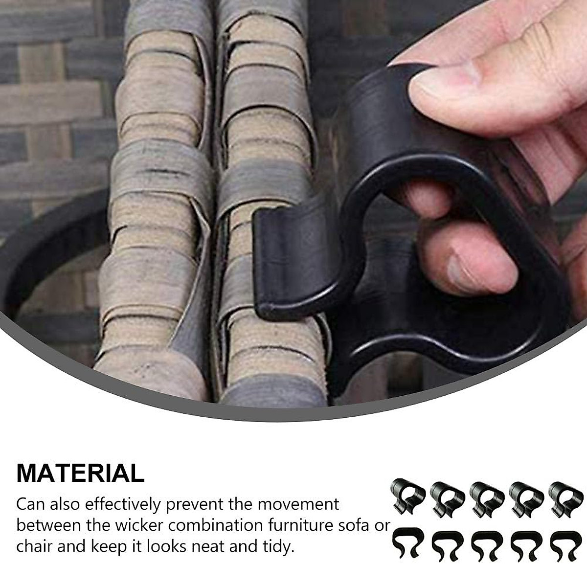 10pcs Sofa Furniture Clip Outdoor Furniture Clips Outdoor Furniture Clamps Wicker Furniture Clamps Sectional Sofa Alignment Clamps Wicker Furniture Alignment Clips Patio Sofa Clips