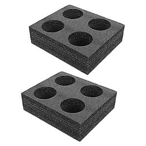 Cabilock 4 Pcs 4 Hole Cup Holder Takeout Cup Holders 4 Beer Bottle Drink Takeout Holder Drink Holder Foam Cup Holder Metal Cup Takeout Packing Holders Tea Drink Tray Pearl Cotton Car Travel