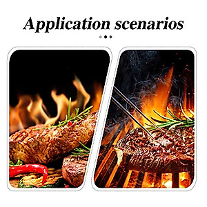 UPKOCH 3 pcs Hiking Rack Portable Smoker Garden Roasting Fish Barbeque Racks Stainless BBQ or Grid Travel Parties Grate Folding Foldable for Non Standing Stick Cookware Rib Picnic Silver