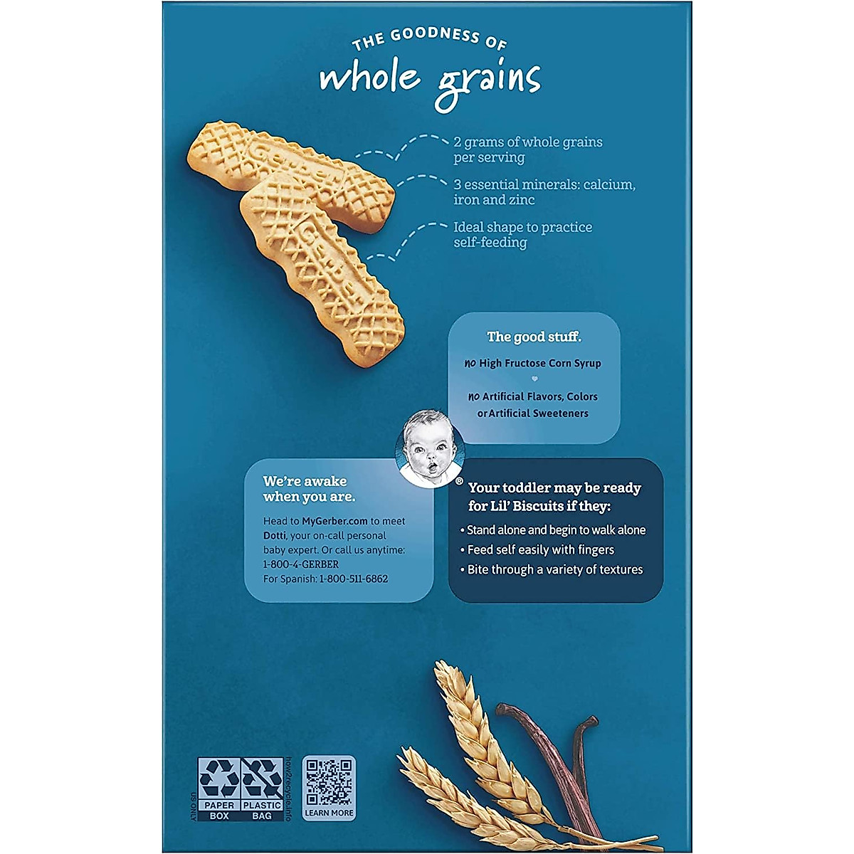 Gerber Lil' Biscuits Vanilla Wheat (Pack of 6)