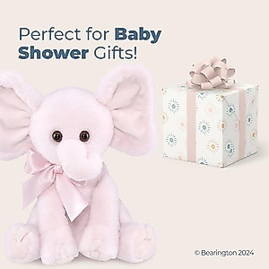 Bearington Baby Pinky The Elephant Plush, 12 Inch Elephant Stuffed Animal