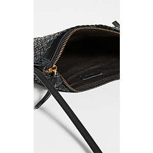 Madewell Women's The Knotted Crossbody Bag in Woven Leather, Black, One Size