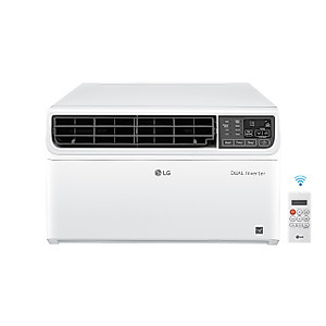 LG 12,000 BTU Dual Inverter Smart Window Air Conditioner, 115V Cools 550 Sq. Ft., Ultra Quiet Operation, Up to 35% More Energy Savings, ENERGY STAR®, works with LG ThinQ, Amazon Alexa and Hey Google