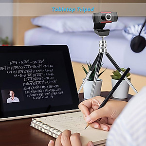 Tripod for Phone and Webcam, 4-9 inch Extendable Phone Webcam Tripod Stand with Phone Holder, (2rd Generation,Double-Layer), Lightweight Mini Tripod