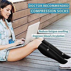 BLUEENJOY Copper Compression Socks for Women & Men (6 pairs) - Best Support for Nurses, Running, Hiking, Recovery
