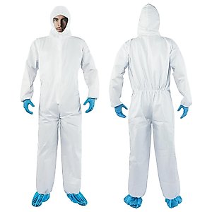 YIBER Hazmat Suits Disposable - Available in 7 sizes and 4 packaging specifications - Disposable Coveralls Suits Pressed From PPSB & PE Film