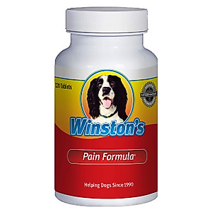 Winston's Pain Formula - for Dogs of All Ages and Sizes - 100% Natural Whole Food Supplement to Help Alleviate: Canine Arthritis, Inflammation and Joint + Hip Pain - 120 Chewable Tablets