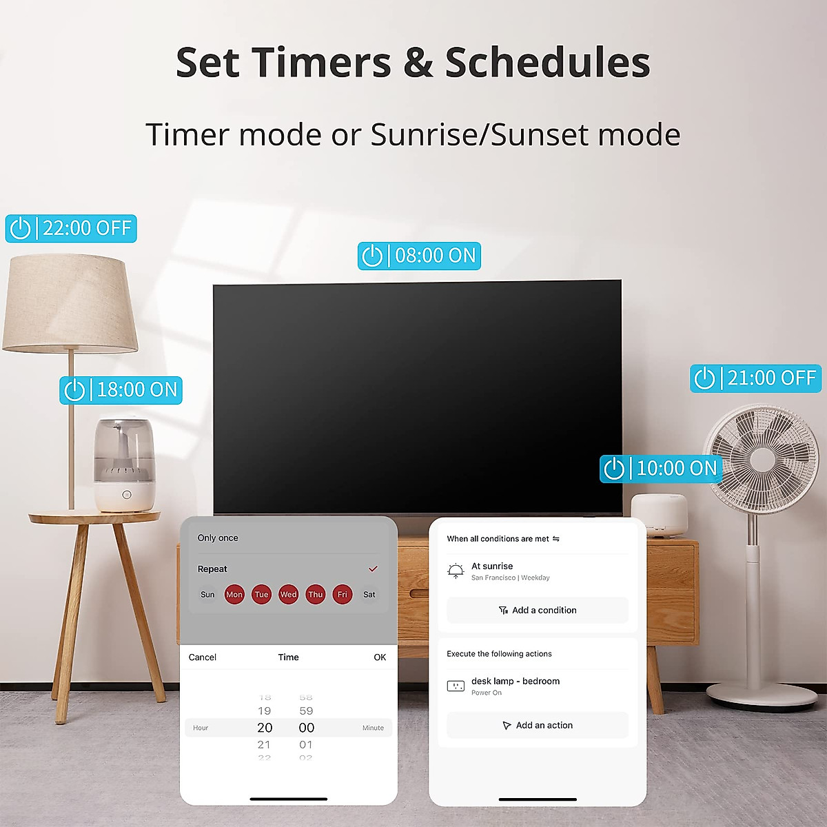 SwitchBot Smart Plug Mini 15A, Energy Monitor, Smart Home WiFi(2.4GHz) & Bluetooth Outlet Compatible with Alexa & Google Home, APP Remote Control & Timer Function for Home Automation, No Hub Required