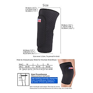 ShuoXin Thicken Breathable Sports Neoprene Knee Sleeve Compression Support Brace Knee Guard Protector Pad 1PCS - Black (L)