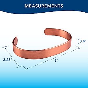 Apex Copper Bracelet, Solid Band