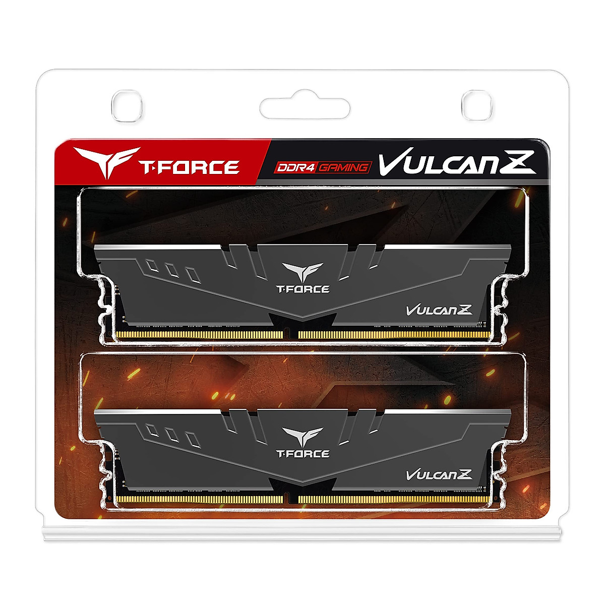 TEAMGROUP T-Force Vulcan Z DDR4 16GB Kit (2x8GB) 3200MHz (PC4-25600) CL16 Desktop Memory Module Ram (Gray) - TLZGD416G3200HC16CDC01