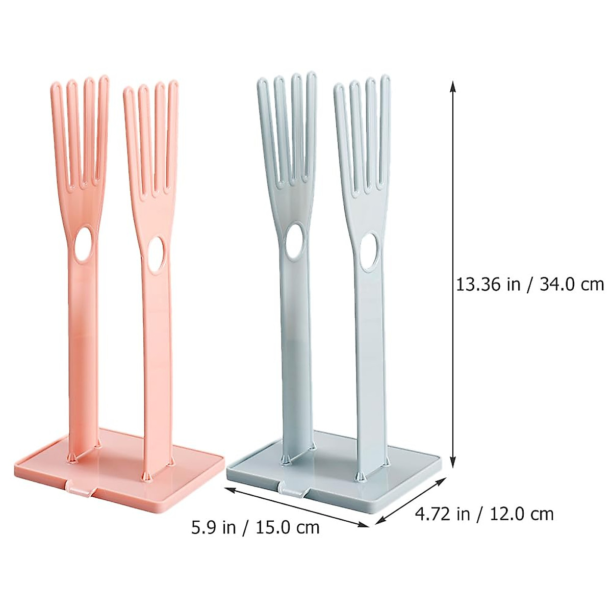 PRETYZOOM 2pcs Kitchen Glove Holder, Plastic Glove Drying Rack Rubber Gloves Drying Stand, Kitchen Sink Drain Rack for Dish Gloves Sponges