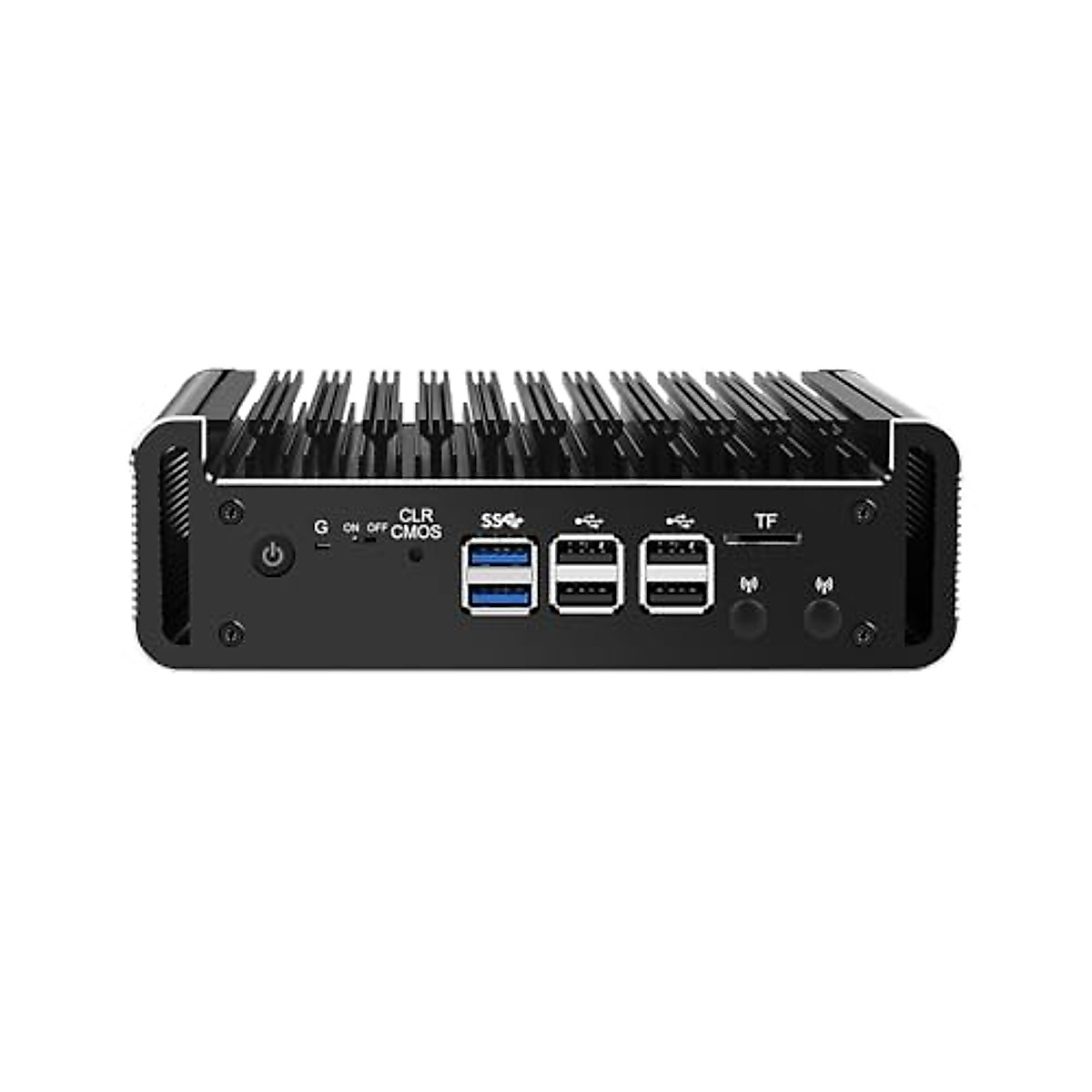 HUNSN Micro Firewall Appliance, Mini PC, VPN, Router PC, Intel Alder Lake-N 12th Gen N100, RJ36, GPIO, TF Slot, HDMI, DP, 4 x 2.5GbE I226-V, Barebone, NO RAM, NO Storage, NO System