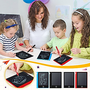 Nezyo 16 Pieces 4.5 Inch Mini LCD Writing Tablet Electronic Doodle Board for Colorful Drawing Tablet Erasable Writing Pad Reusable Learning Gift for Girls Boys (Mix Colors)