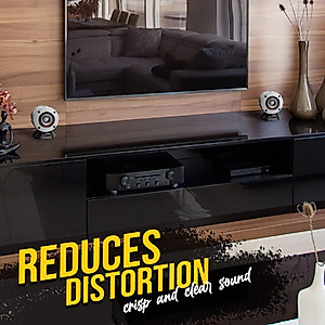 Pyramid 300 Watt Marine Tweeter Speaker - 3.75” Aluminum Bullet Horn w/ 1” Titanium Dome Tweeter, 2k-25kHz Frequency Response, 4 Ohm Impedance, Heavy Duty 20 Oz. Magnet Structure -TW28 (Pair)